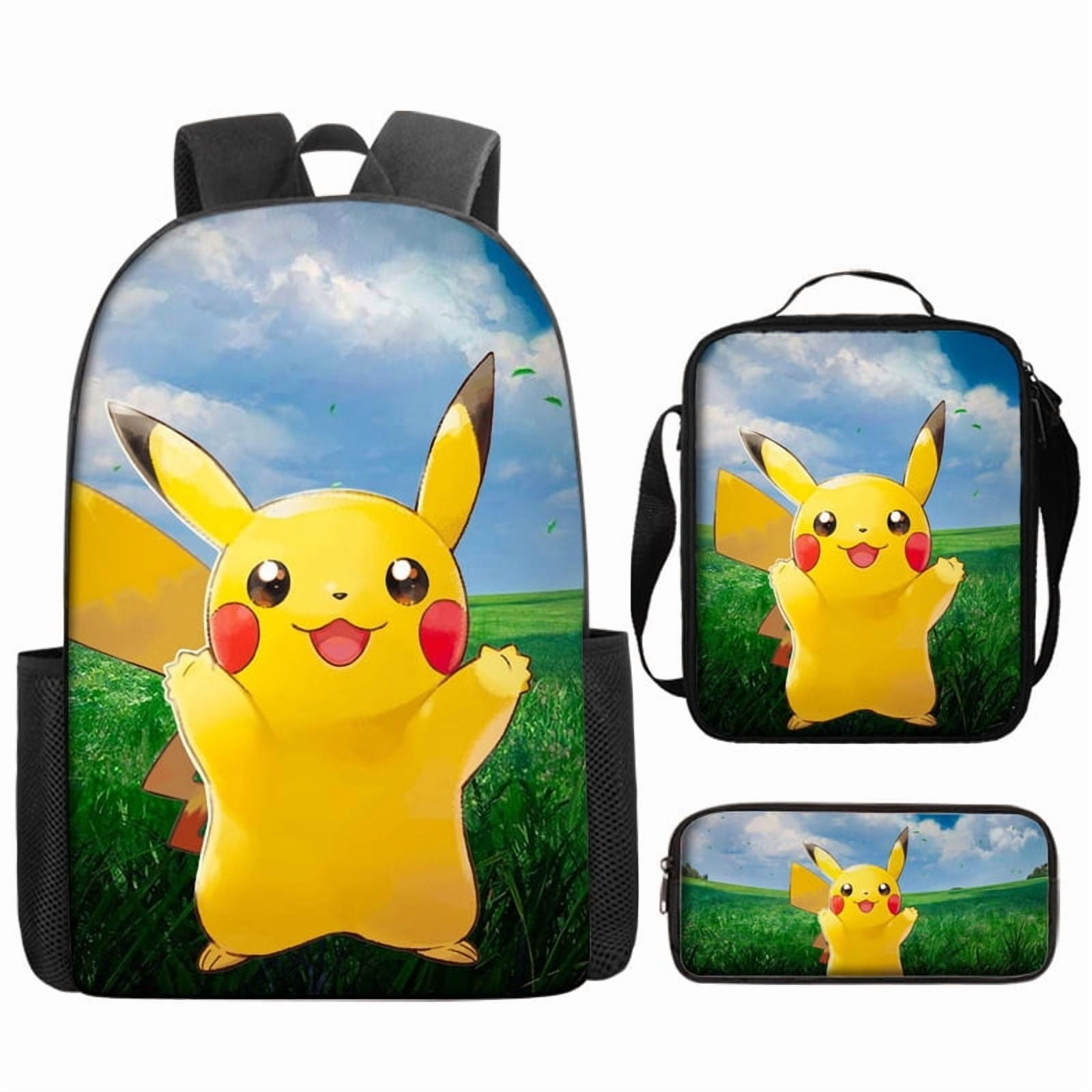 PokemonAnime Backpacks Sets, Cartoon Laptop Backpack with Shoulder Bag ...