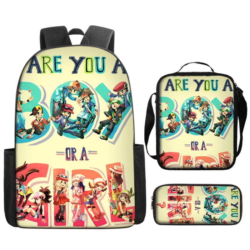 PokemonAnime Backpacks Sets, Cartoon Laptop Backpack with Shoulder Bag ...