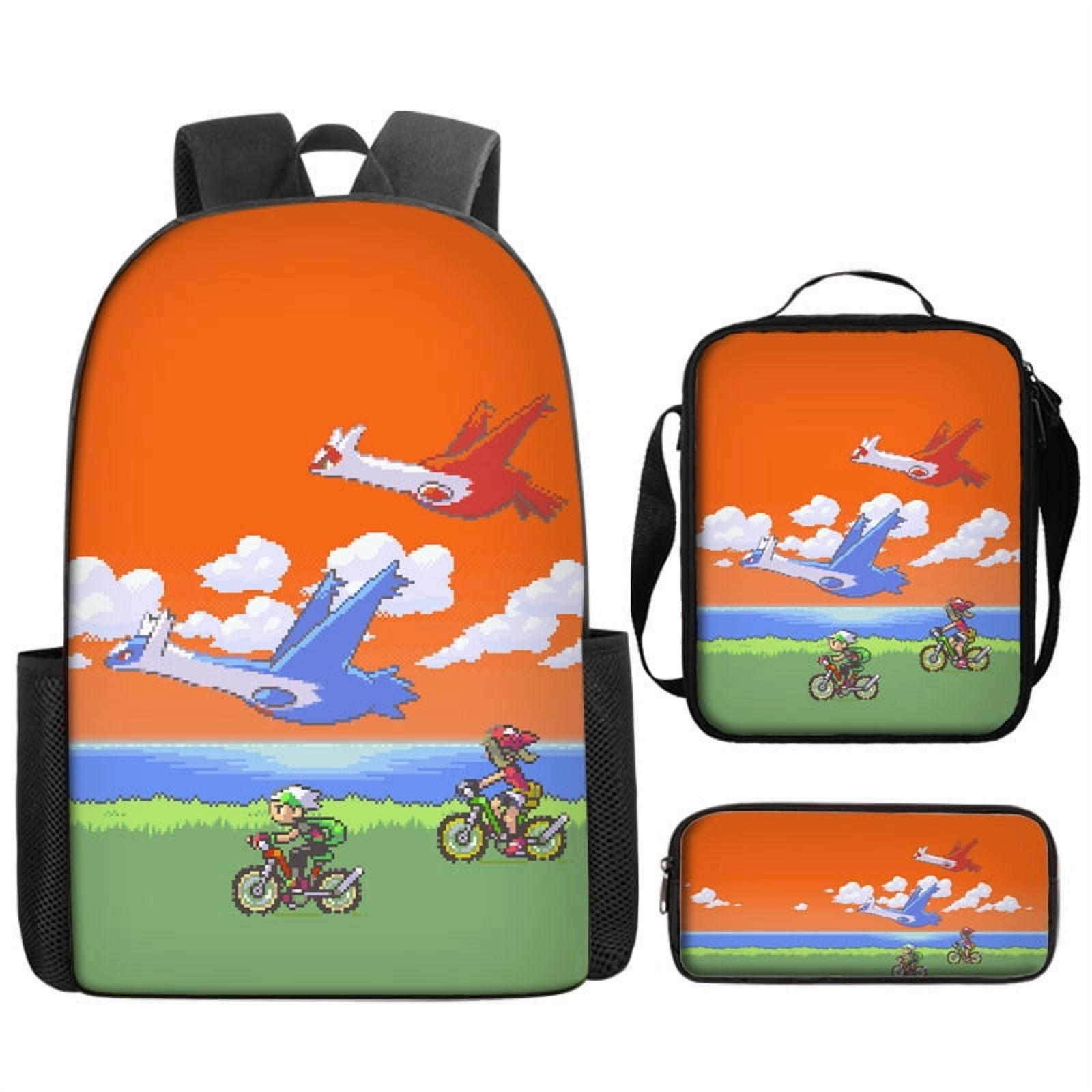 PokemonAnime Backpacks Sets, Cartoon Laptop Backpack with Shoulder Bag ...