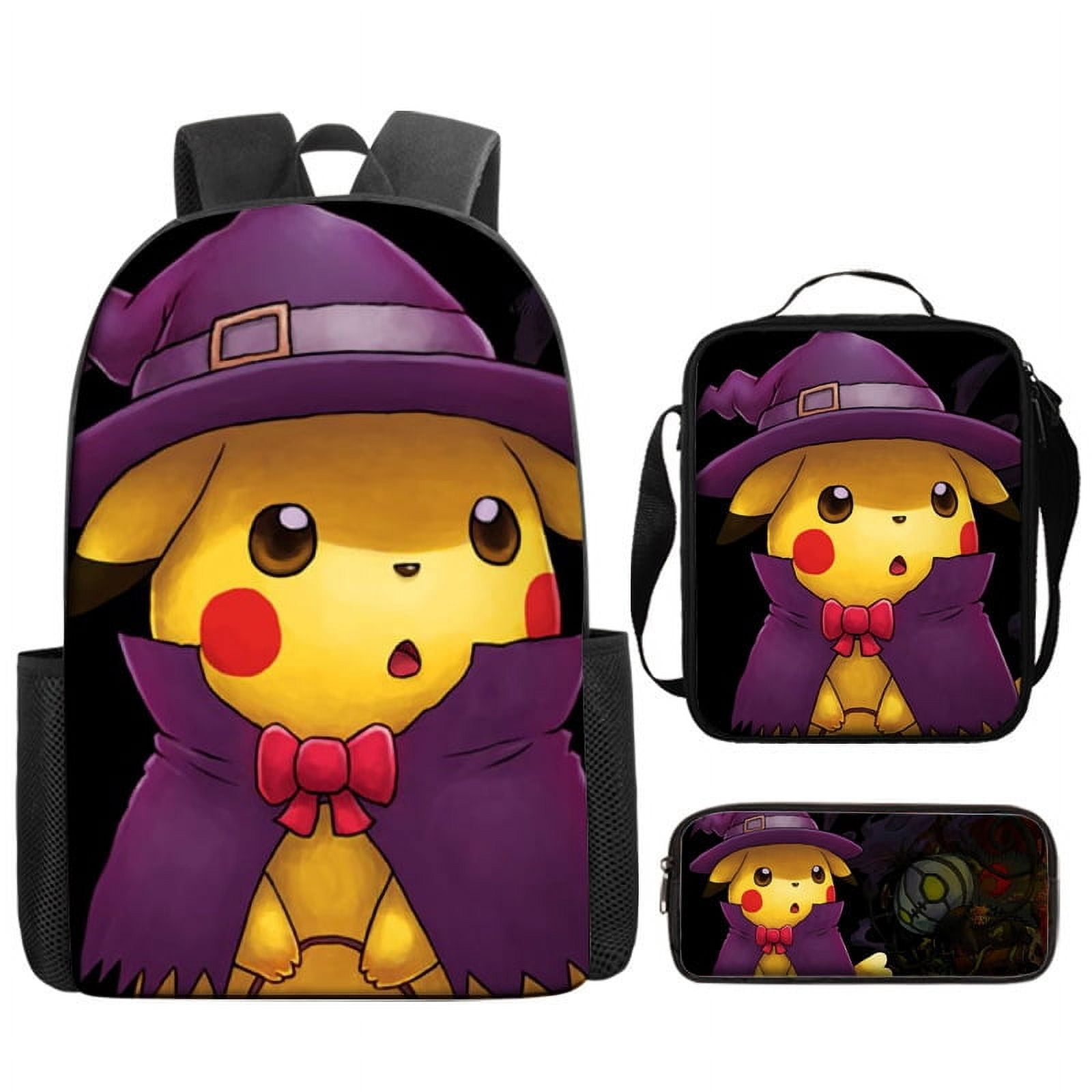 PokemonAnime Backpacks Sets, Cartoon Laptop Backpack with Shoulder Bag ...