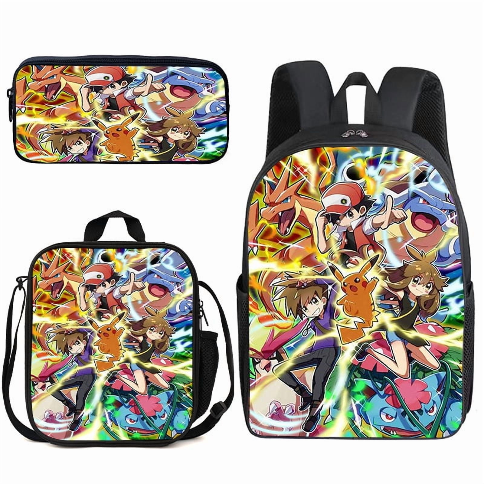 PokemonAnime Backpacks Sets, Cartoon Laptop Backpack with Shoulder Bag ...