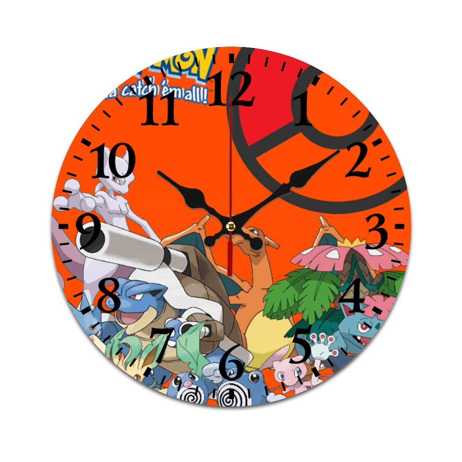 Poken+Pikachu wall clocks battery operated decorative 34cm/13.39in ...