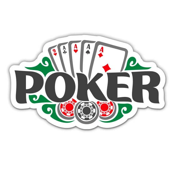 Poker - 3" Vinyl Sticker - For Car Laptop Water Bottle Phone ...