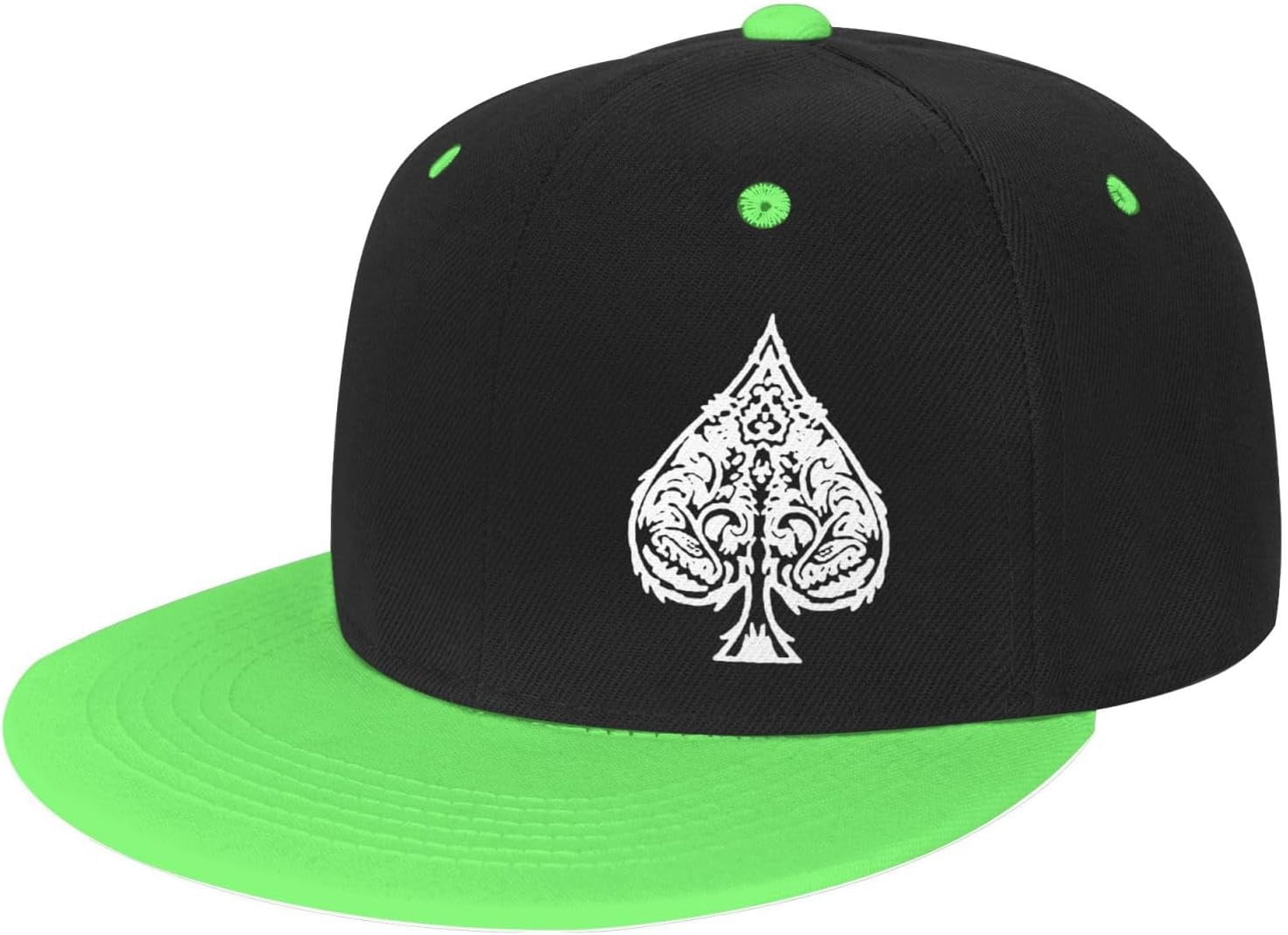 Poker Ace of Spades Baseball Hat Unisex Children Adjustable Flat Brim ...