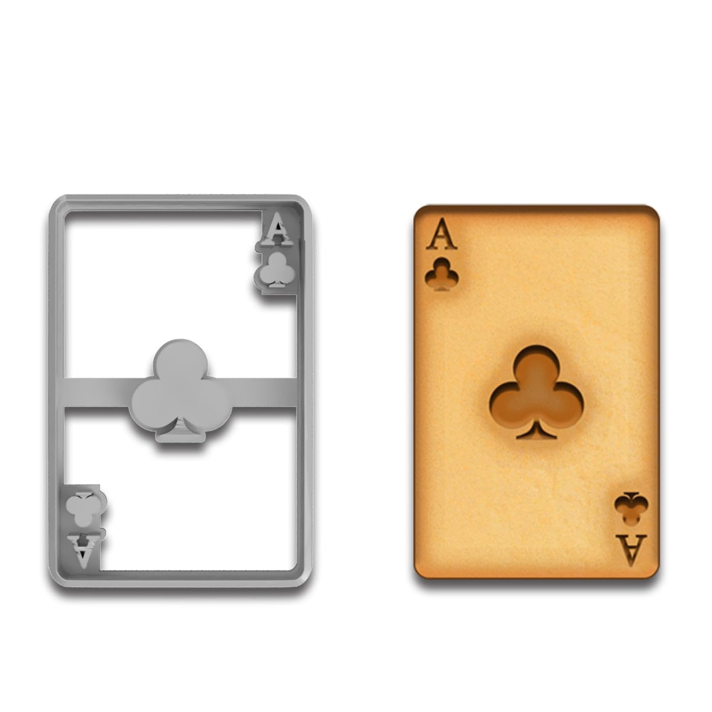 Poker Card Cookie Cutter - Ace of Clubs Design (4x2.6"), Casino & Poker ...
