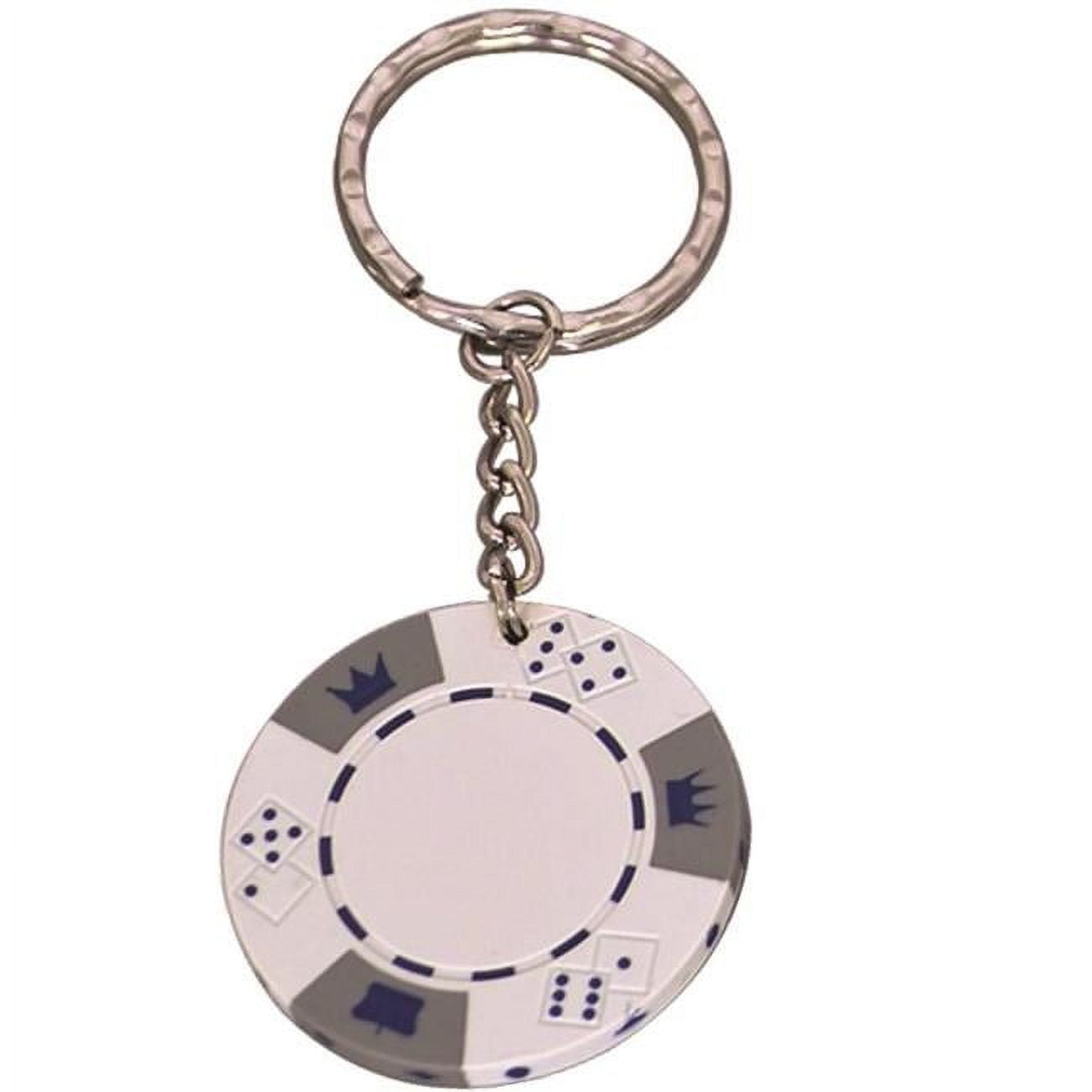 Poker Chip Key Ring - White / Grey / Royal - Walmart.com