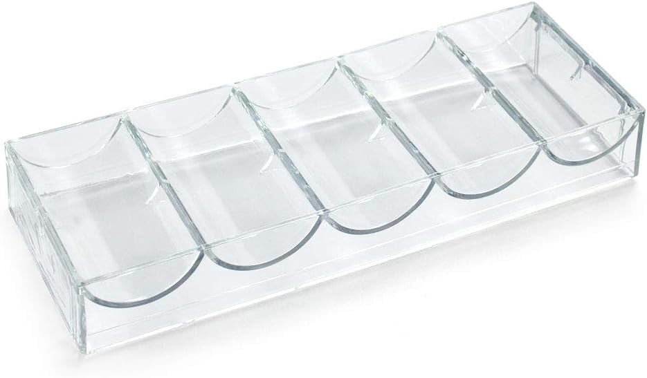 Poker Chip Trays - 100-count Clear Acrylic Poker Chip Racks - Chip ...