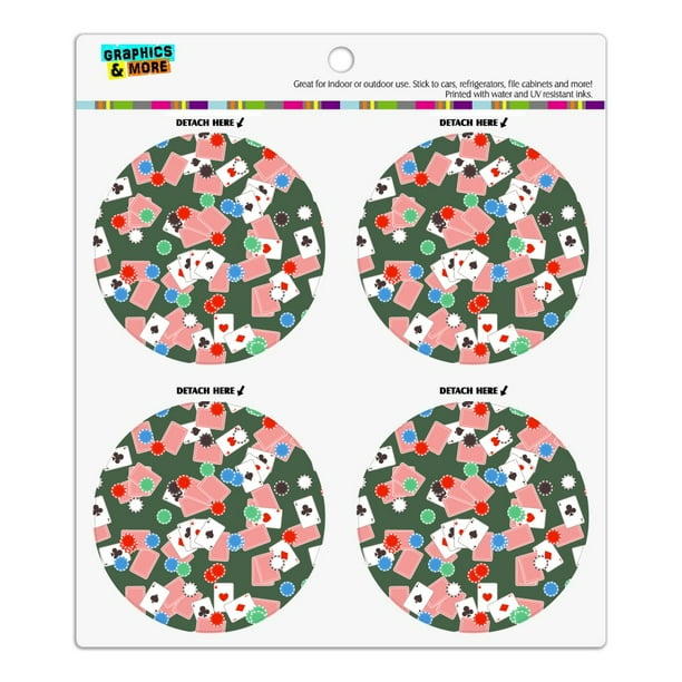 Poker Chips and Ace Cards Pattern Refrigerator Fridge Locker Vinyl ...
