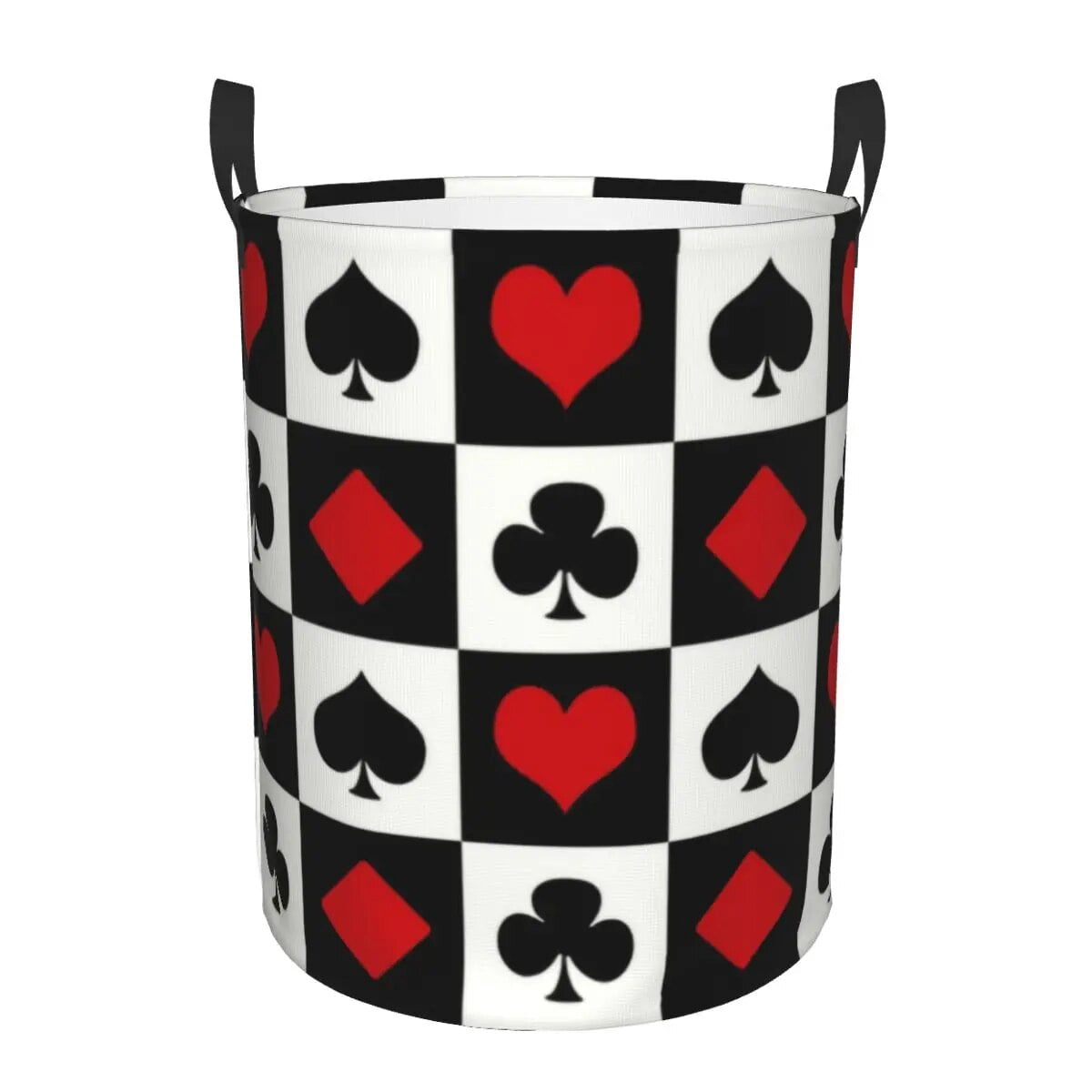 Poker Playing Card Symbols Laundry Basket Foldable Heart Spade Club ...