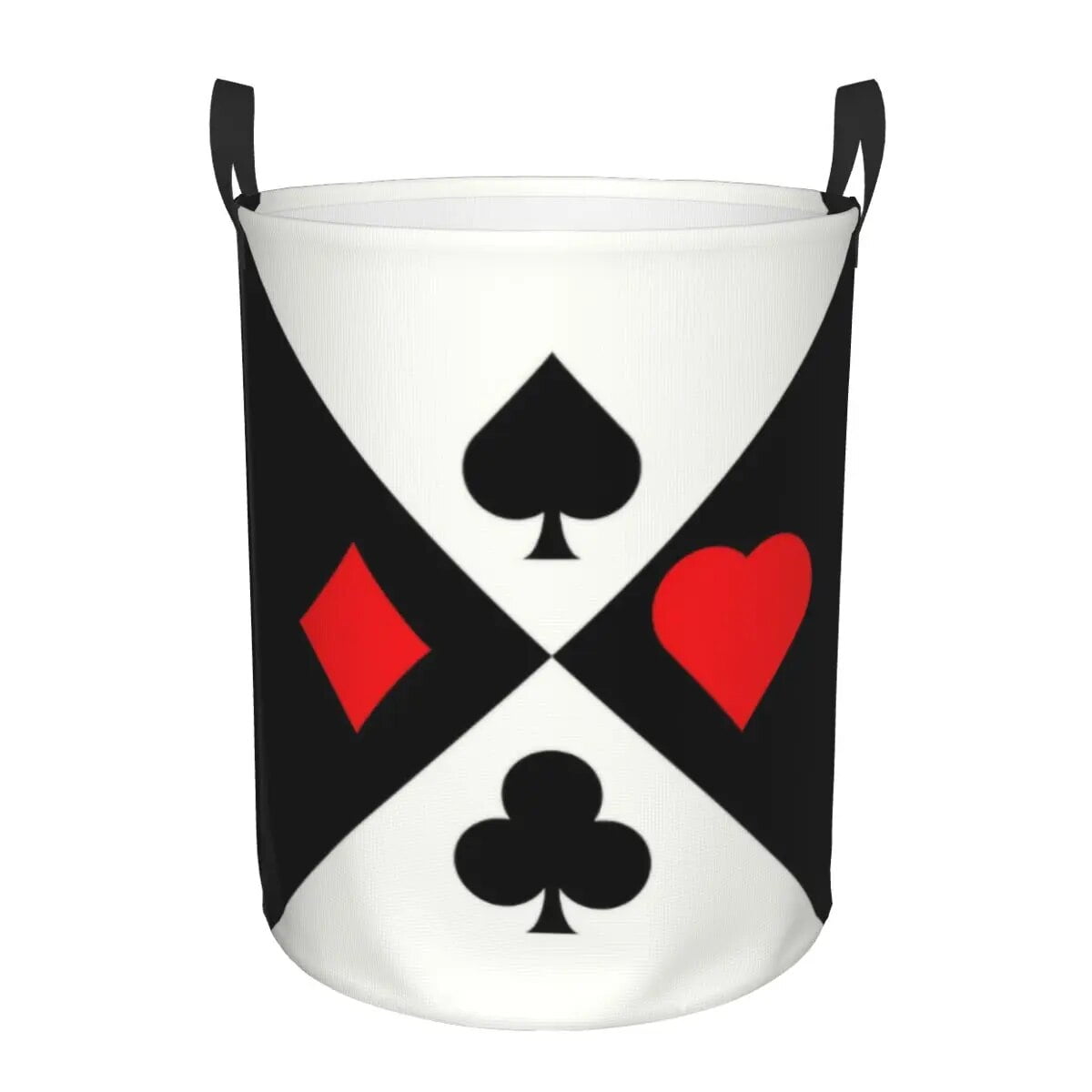 Poker Playing Card Symbols Laundry Basket Foldable Heart Spade Club ...