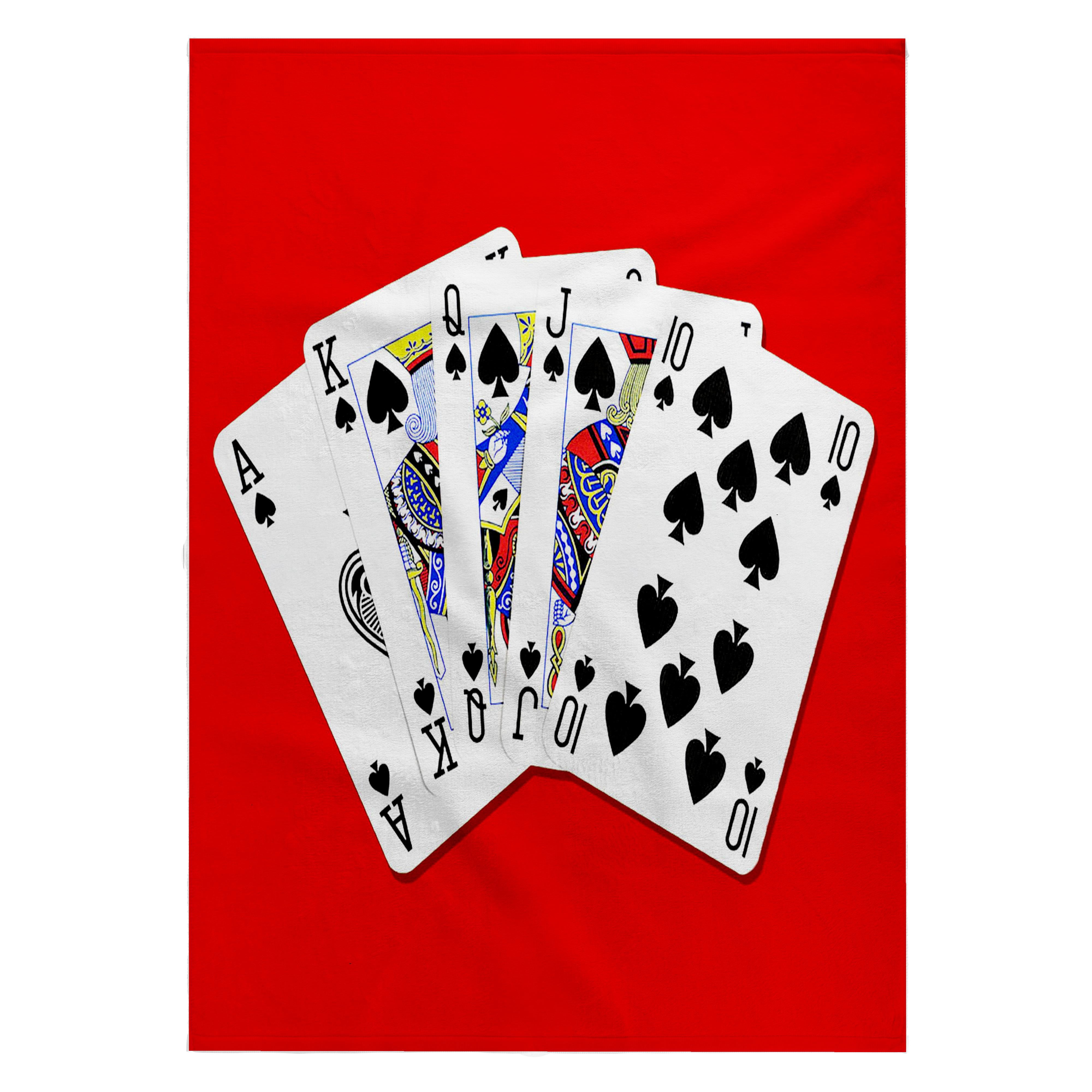 3dRose, Poker. Royal flash. Spade. Red. Popular image., 22x30 Bath Hand ...