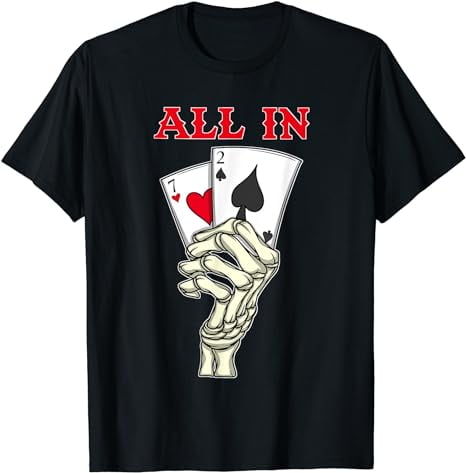 Poker Shirts Men 7 2 Skeleton Hand Texas Holdem Poker Player T-Shirt ...