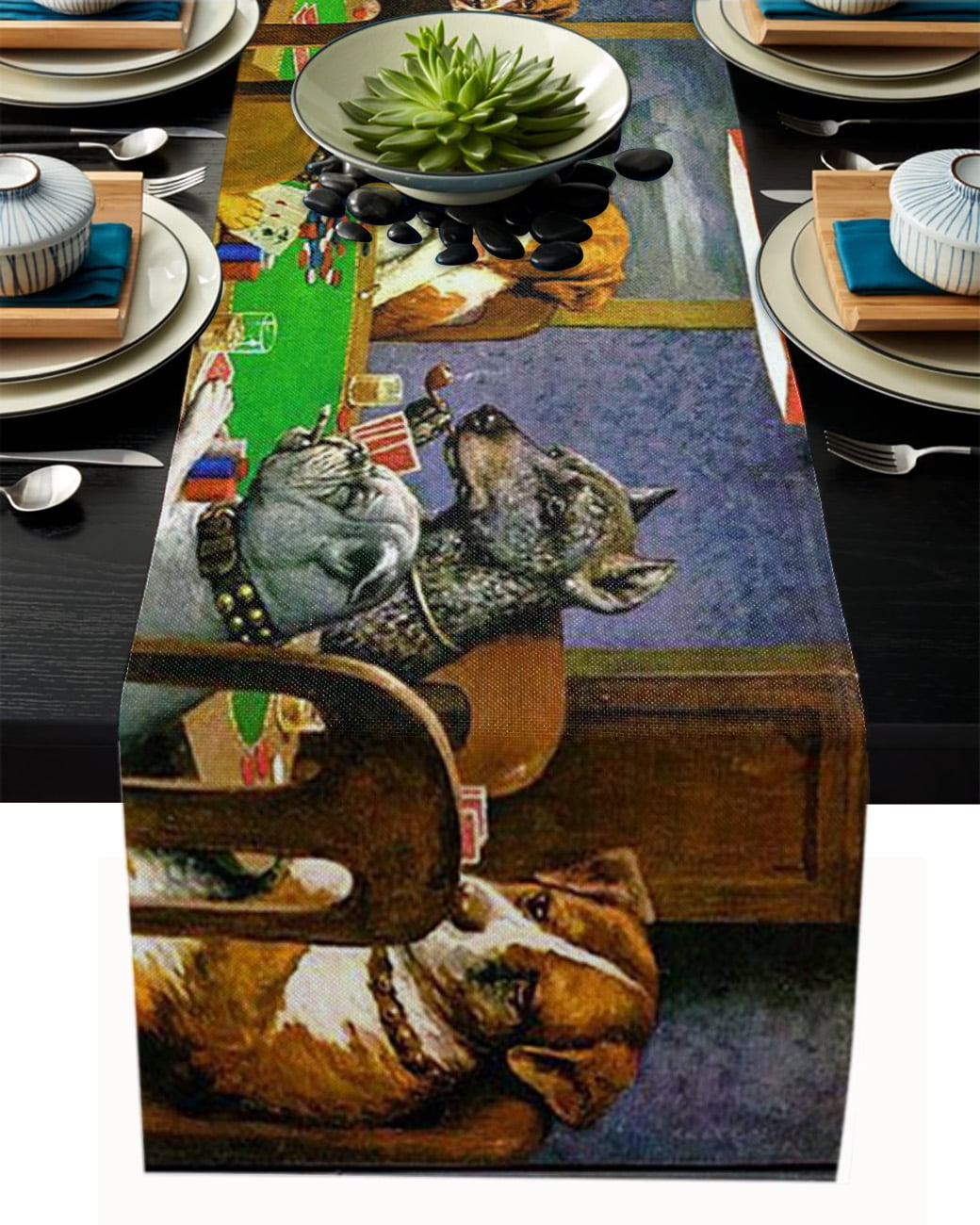 Poker Squares Spades Hearts Plaid Texture Table Runner Home Wedding ...