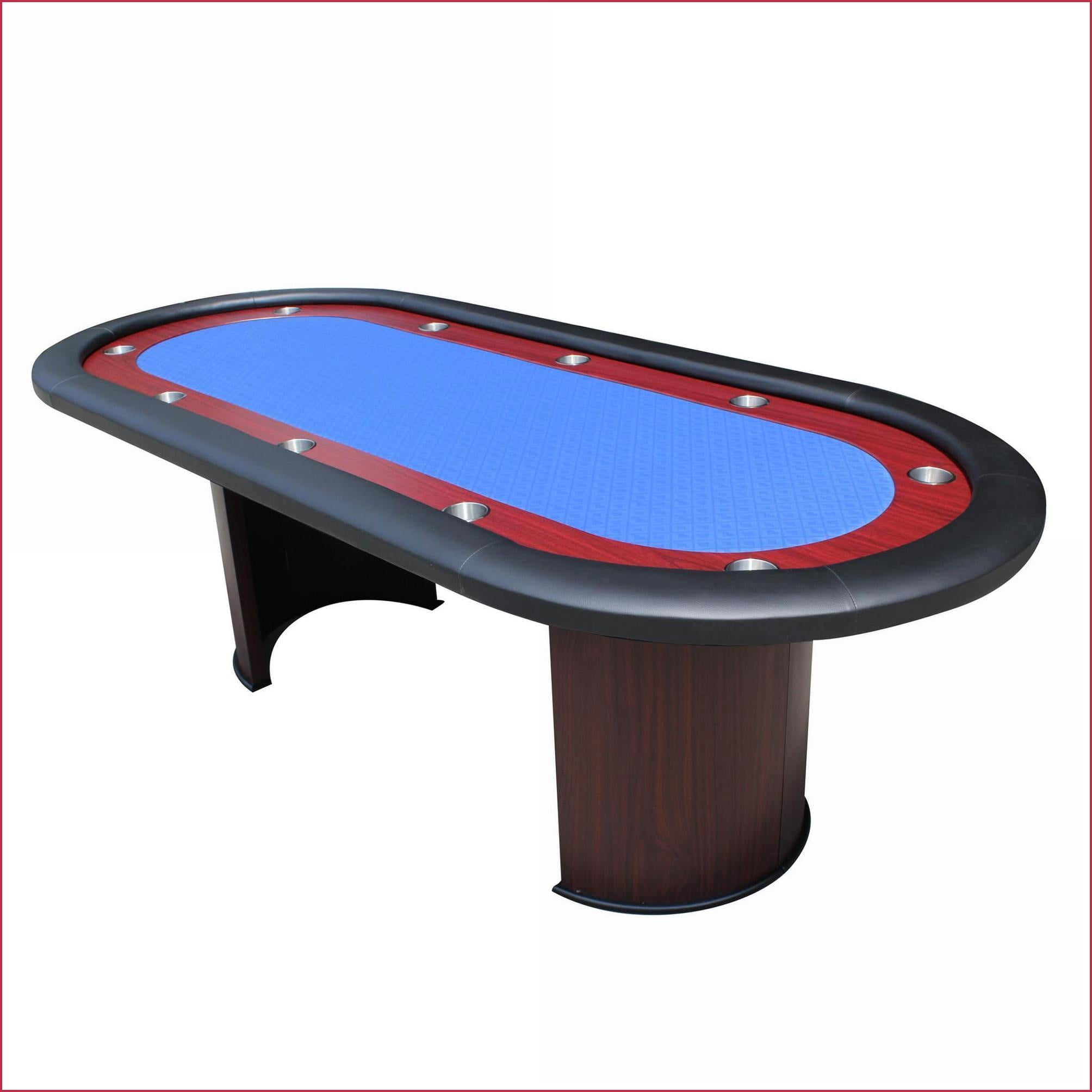 Poker Table 96” for 10 Players with Speed Cloth, Wooden Racetrack, Luna ...