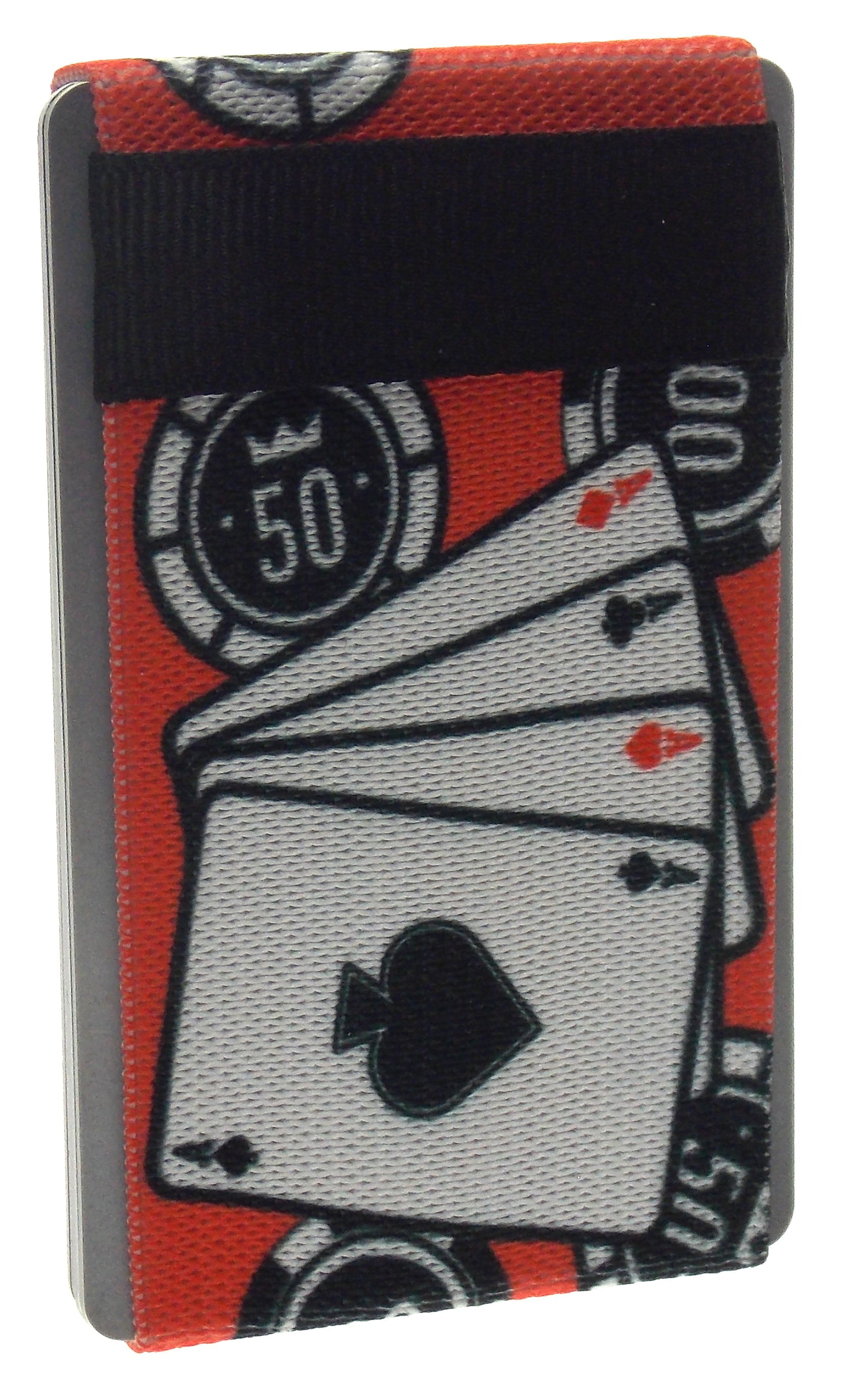 Poker Themed Minimalist Wallet for Men & Women, Elastic Band Minimal ...