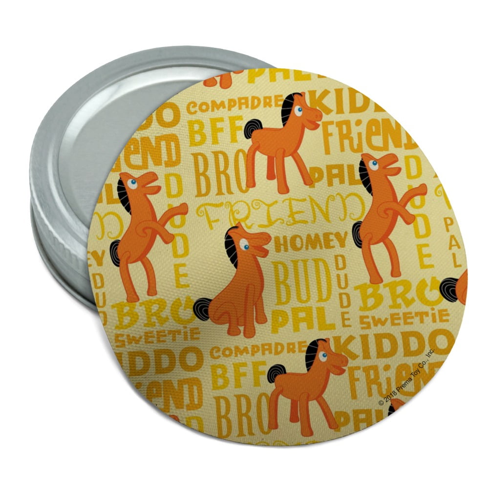Pokey Friend Pal Dude Bud Bro Compadre Sweetie BFF Pattern Round Rubber ...