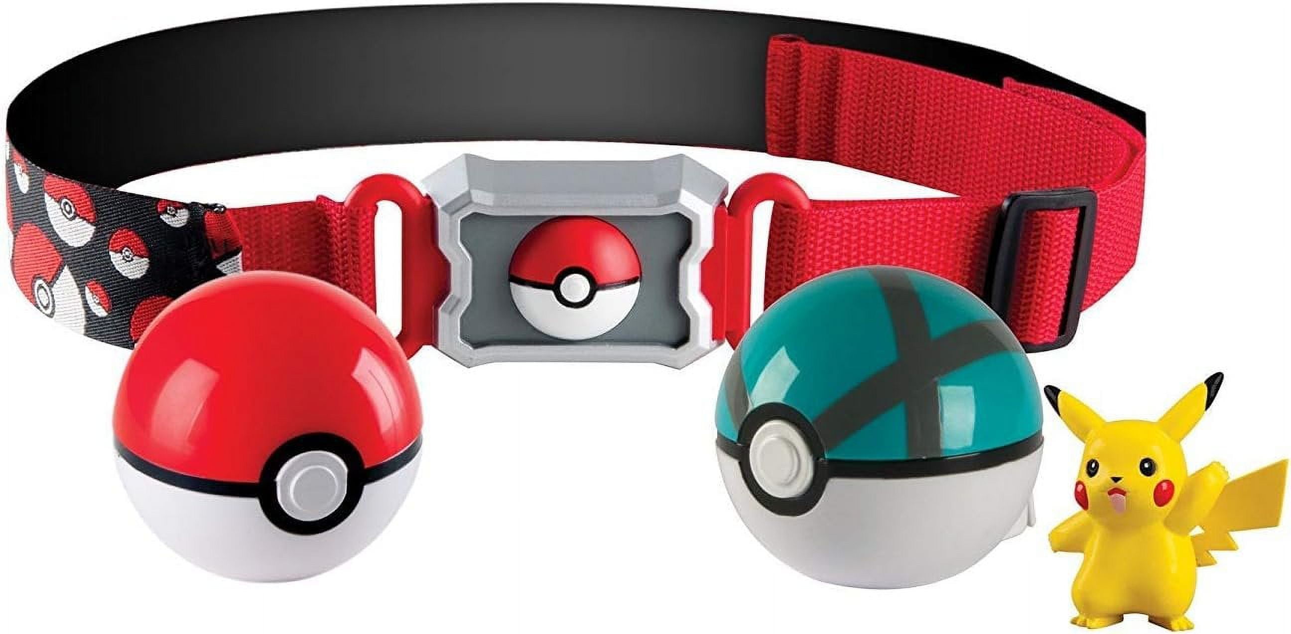 Pikachu Pokemon Toy Set: Clip & Carry Pok Ball Belt for Trainers ...