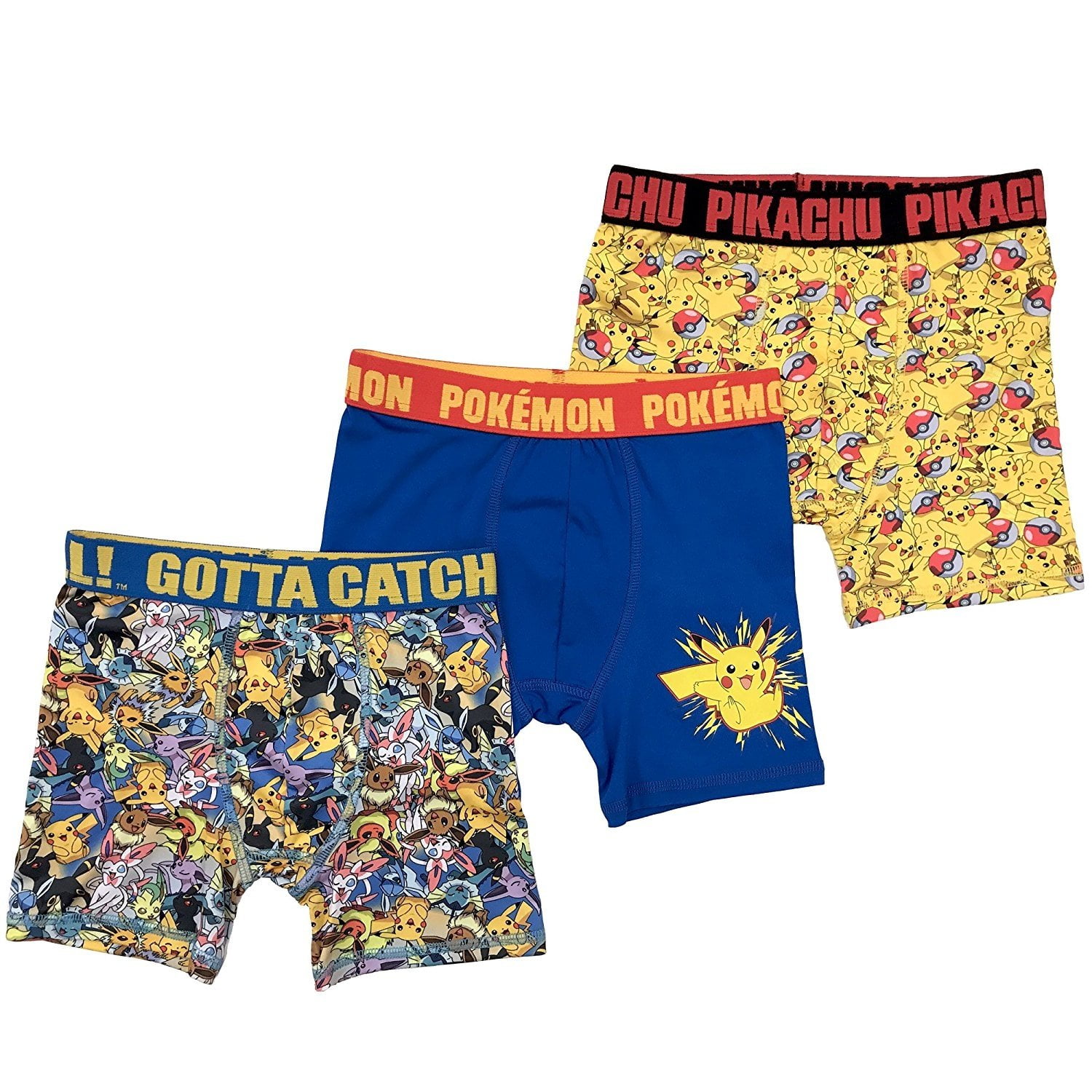 Pokmon Pokemon Little Boys' 3-Pack Athletic Boxer Brief Underwear ...