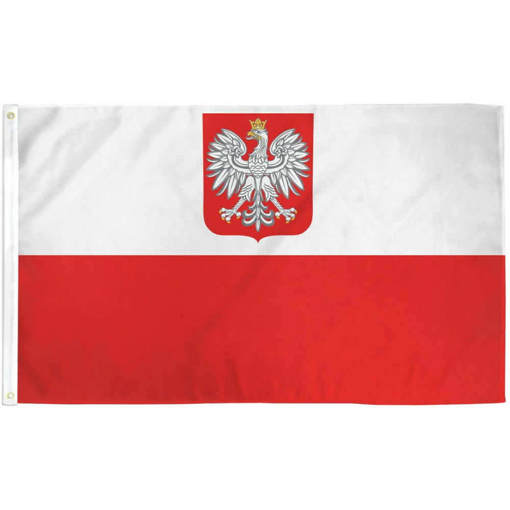 Poland Eagle Flag 3x5ft Flag of Poland Polish Flag 3x5 House Flag 100D ...