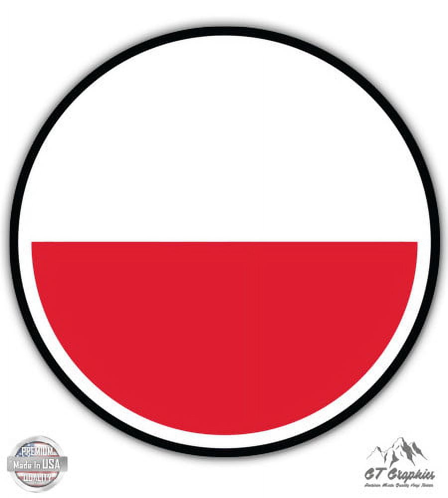 Poland Flag - 12" Vinyl Sticker Waterproof Decal - Walmart.com