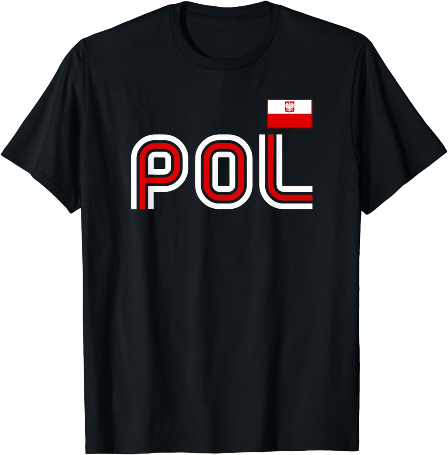 Poland Flag Retro International Country Polska Polish Pride T-Shirt ...