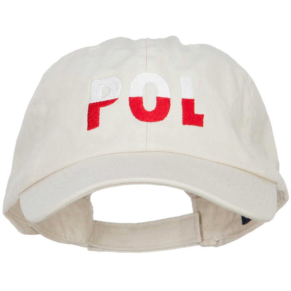 Poland POL Flag Embroidered Low Profile Cap - Putty OSFM - Walmart.com