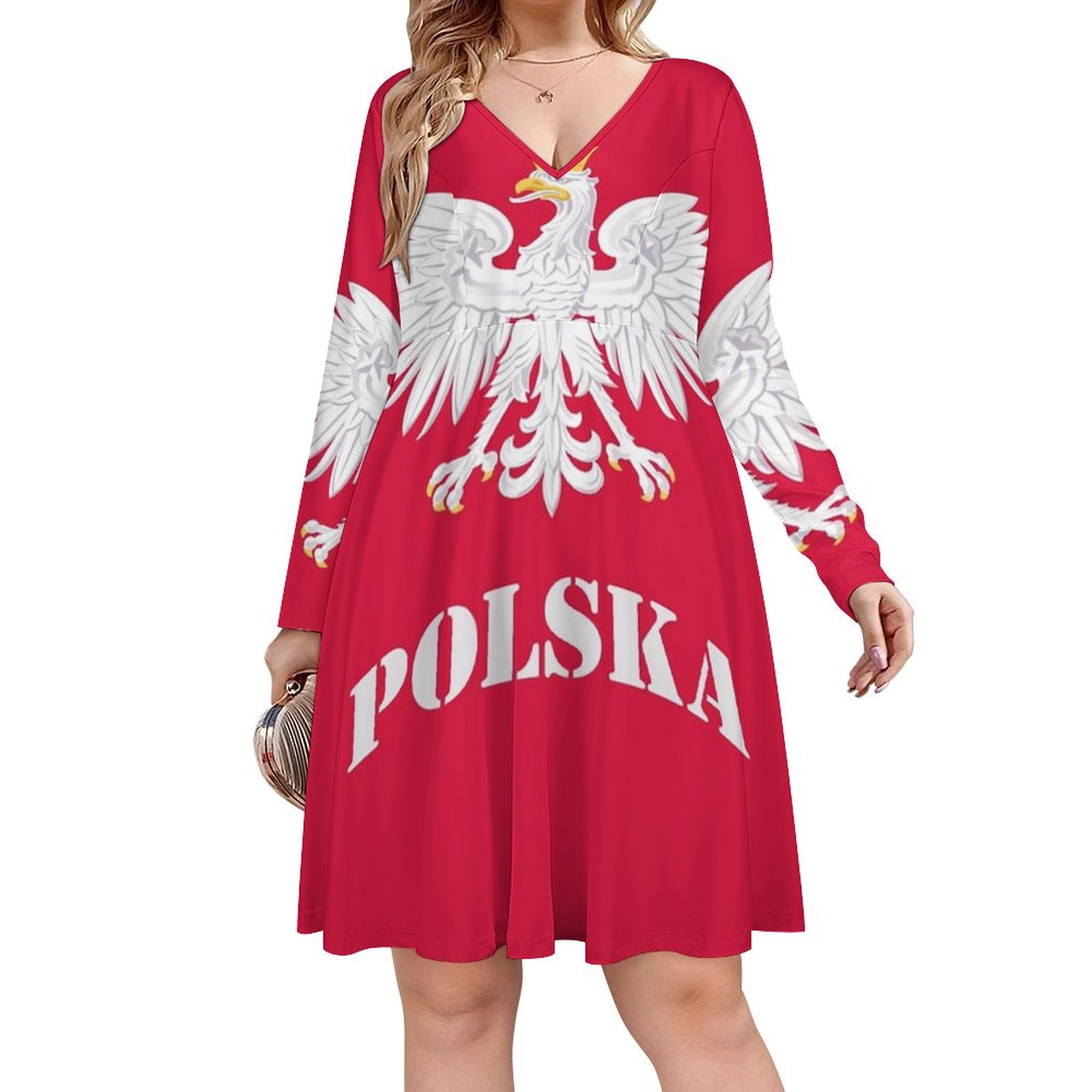 Poland Polish Flag - Polish Eagle Long Sleeve Sexy Dresses For Women ...