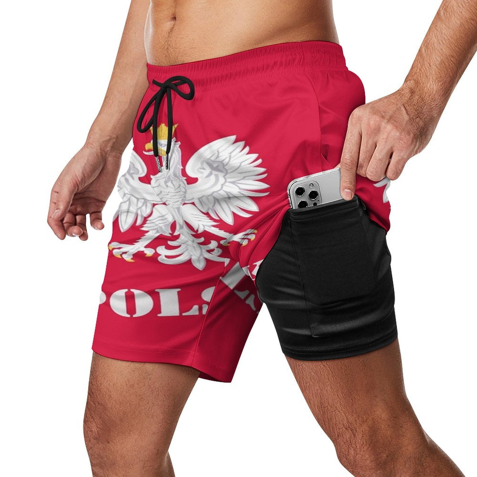 Poland Polish Flag - Polish Eagle Quick Dry Swimming Shorts For Men Swimwear Swimsuit Swim Trunk ...