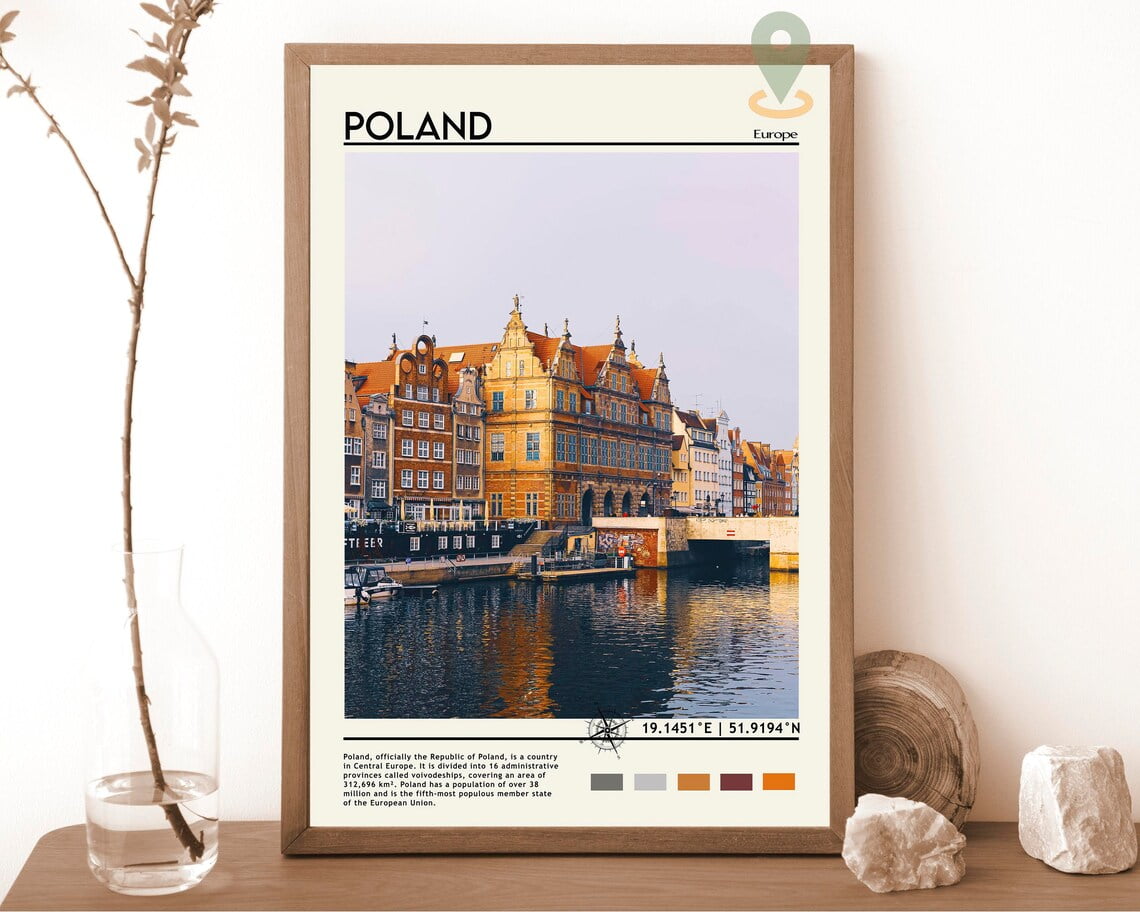 Poland Print, Vintage Poster, Poland Wall Art, Poland Poster, Poland ...