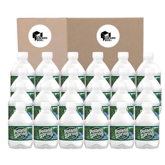 Poland Spring 8 oz Mini Water Bottles - 48 Pack in The Award Box ...