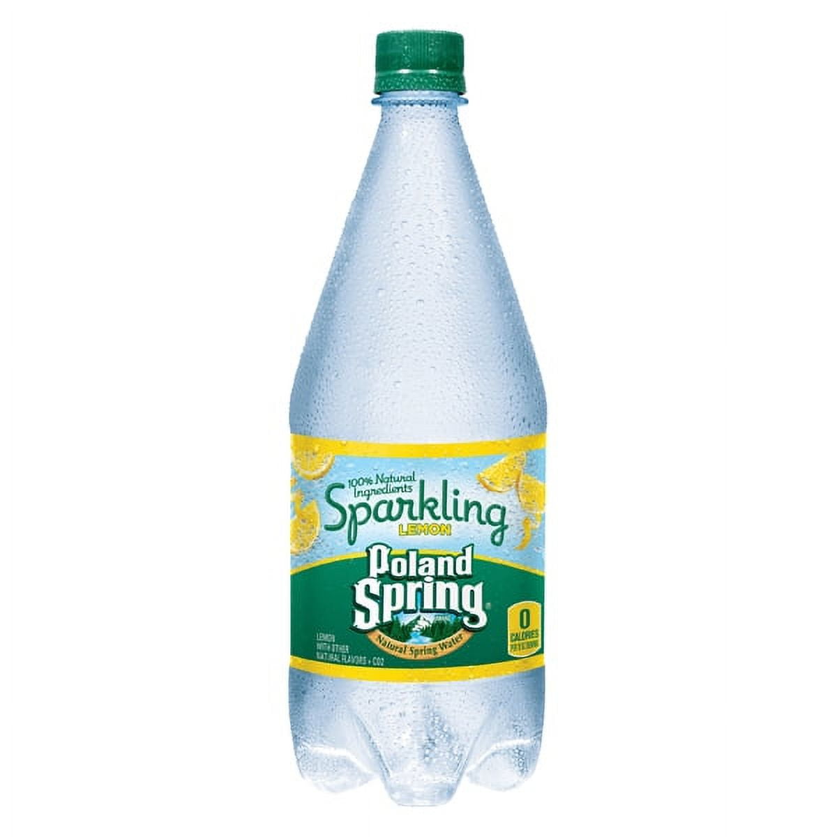 Poland Spring Lemon Sparkling Water 1 Liter Plastic Bottles - Pack of ...