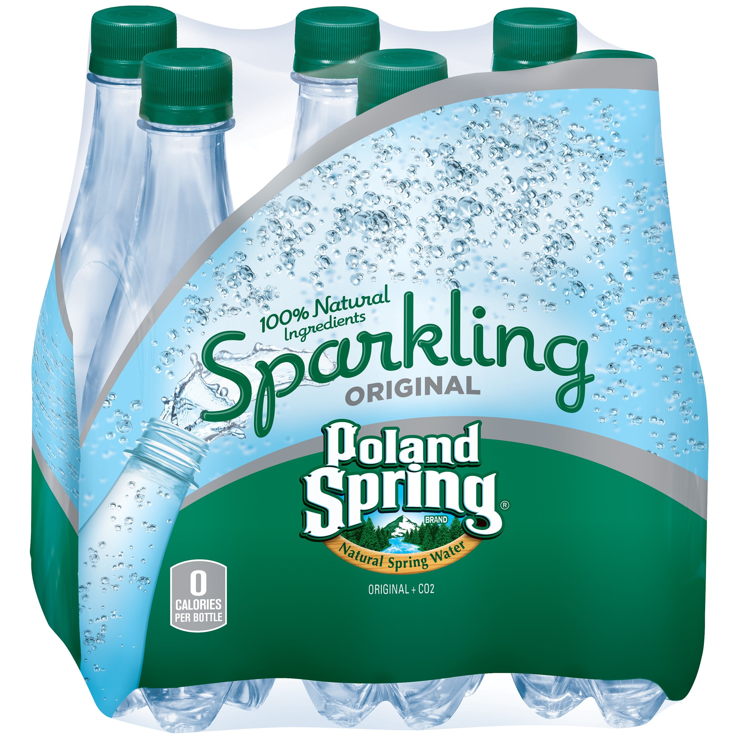 Poland Spring Natural Sparkling Water, 16.9 Fl. Oz., 6 Count - Walmart.com