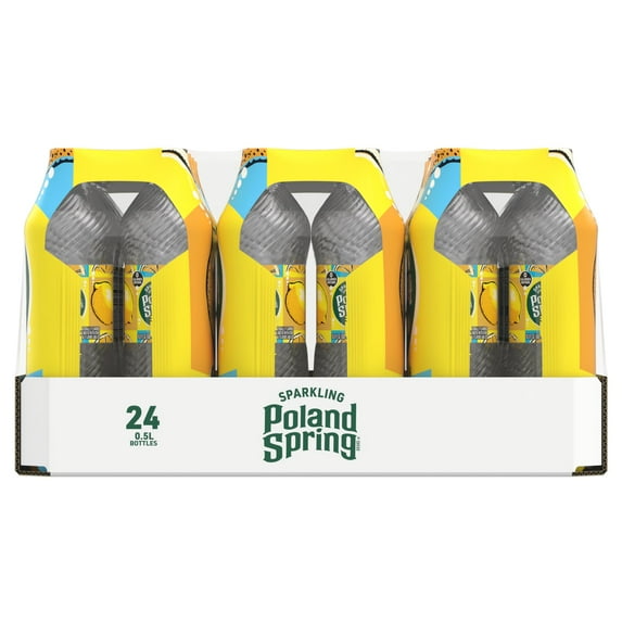 Poland Spring Lively Lemon Flavored Sparkling Water, 16.9 oz. Bottles ...