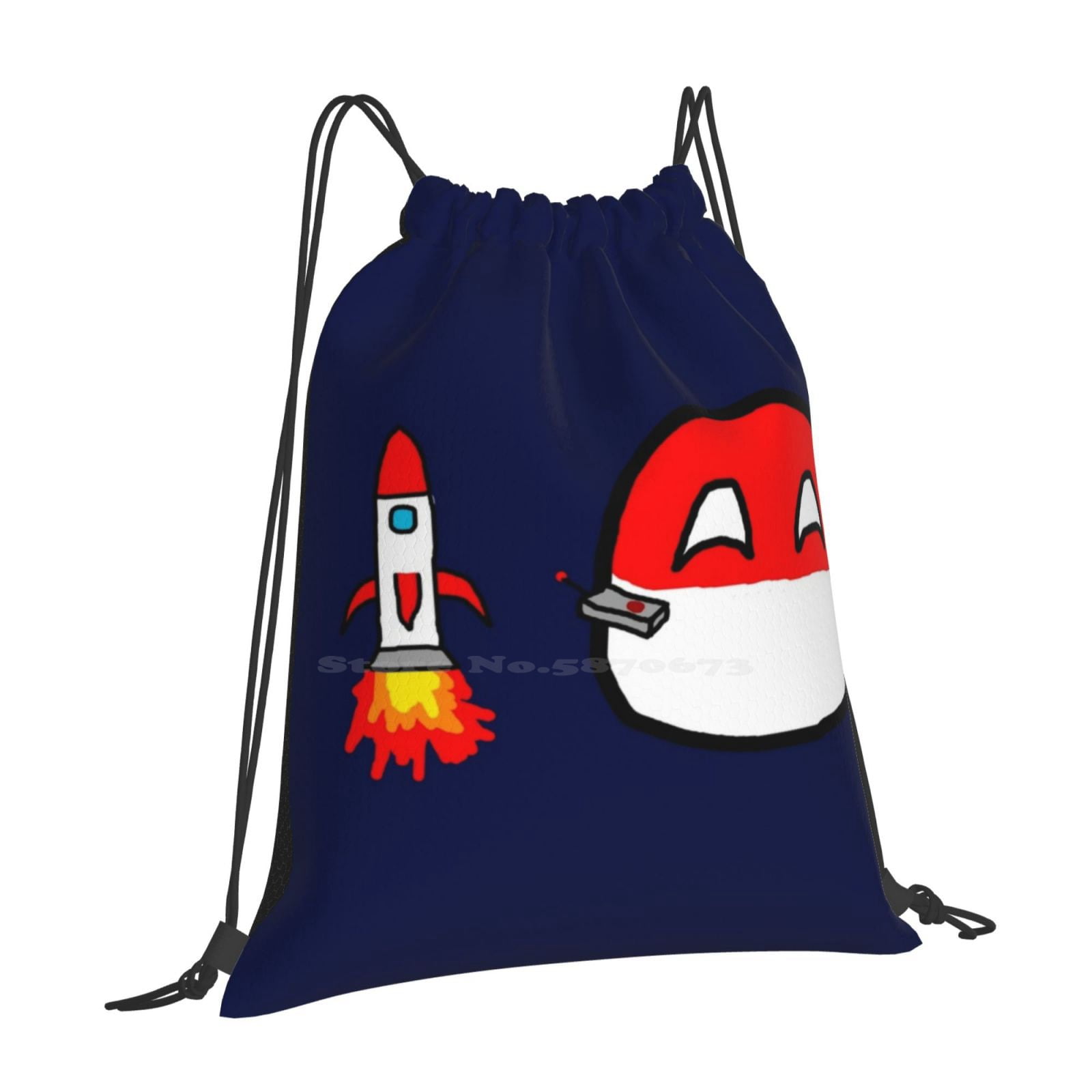 Polandball Can Into Space! Backpack For Student School Laptop Travel ...