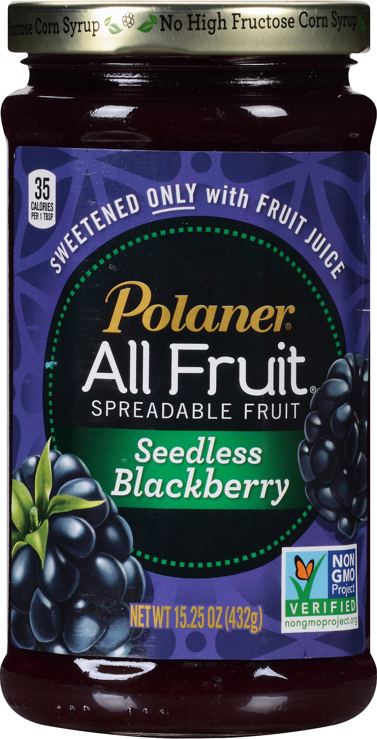 Polaner All Fruit Gluten Free Seedless Blackberry Spreadable Fruit ...