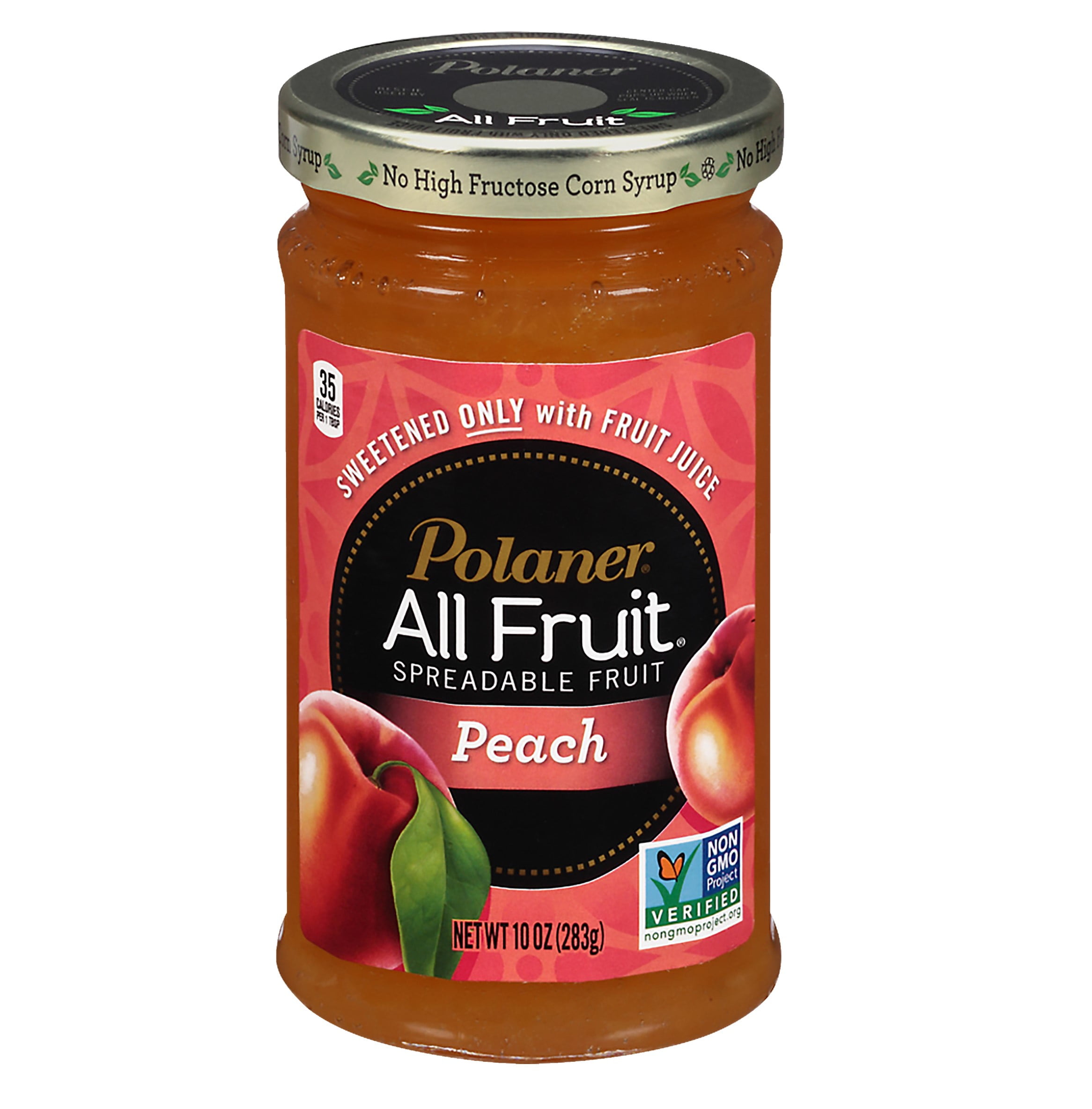 Polaner All Fruit Spreadable Peach, Fruit Spread, Non-GMO, Gluten Free ...