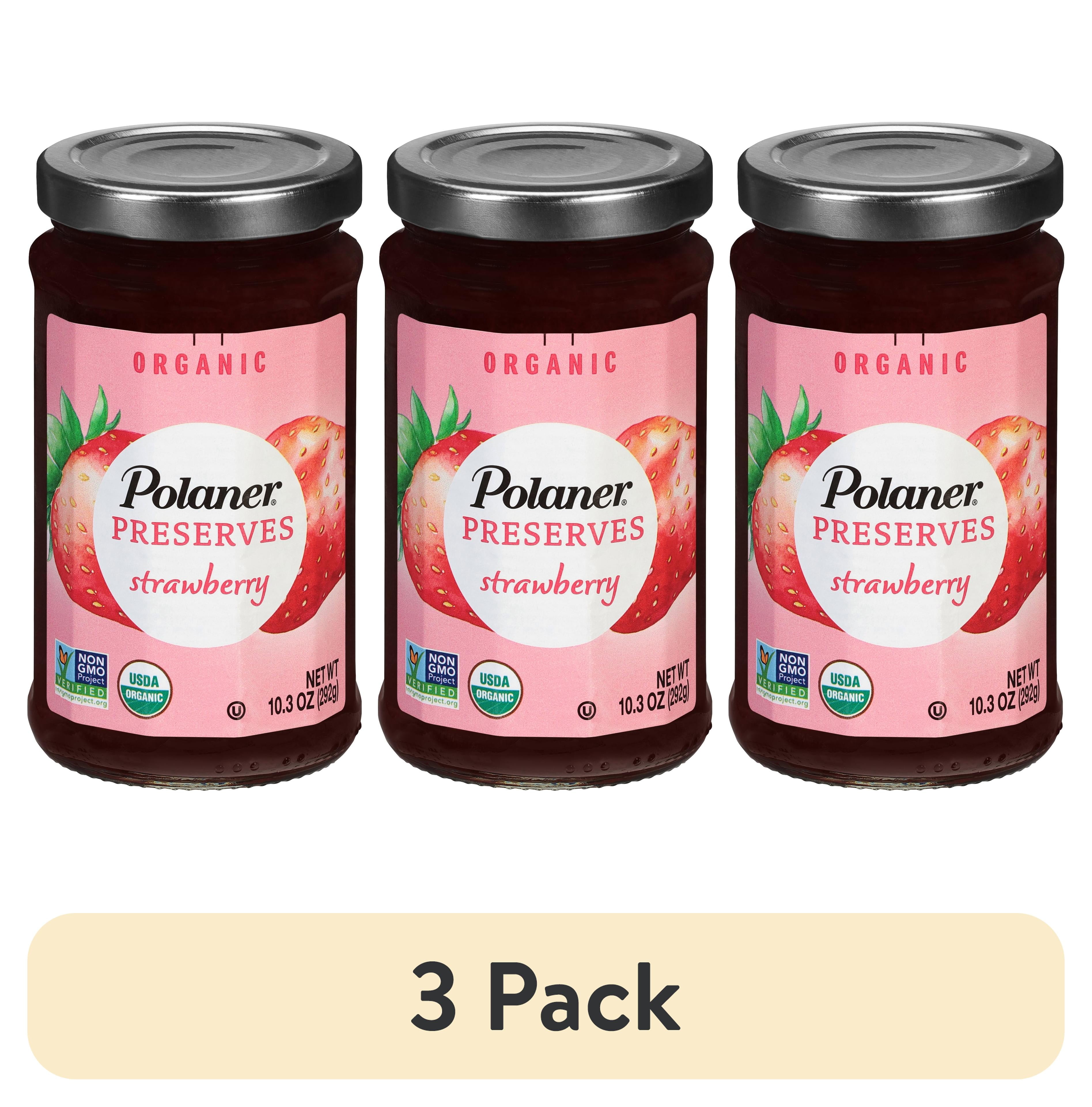 (3 pack) Polaner Organic Strawberry Preserves, Fruit Spreads, Non-GMO ...