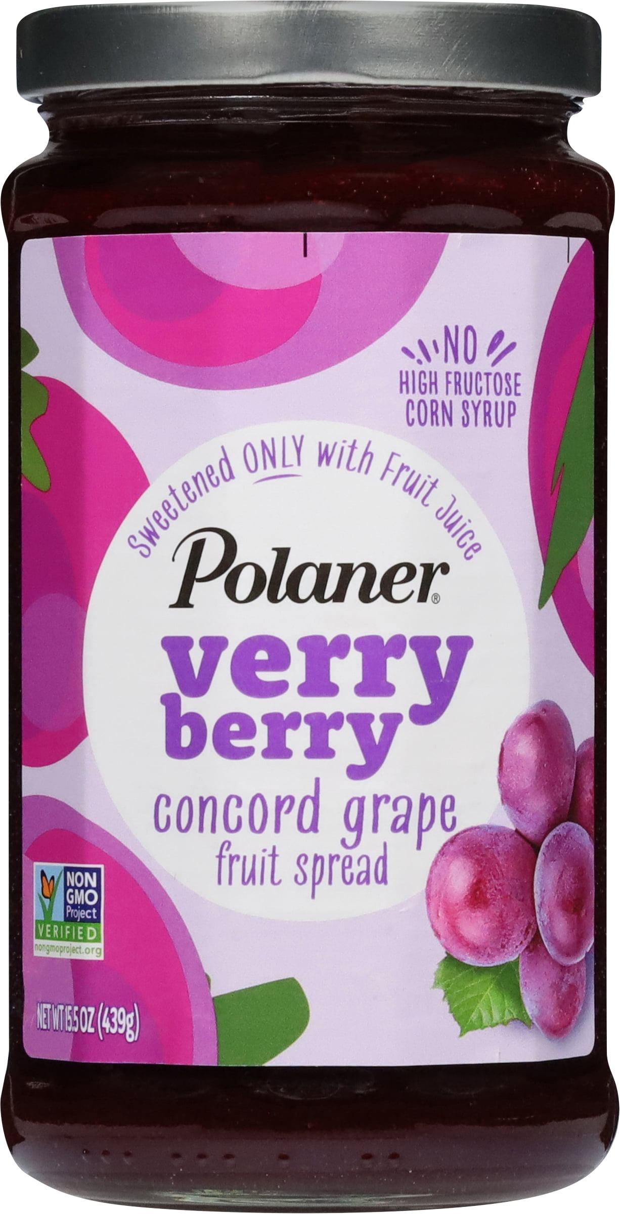Polaner Verry Berry Concord Grape Fruit Spread, 15.5oz Jar - Walmart.com