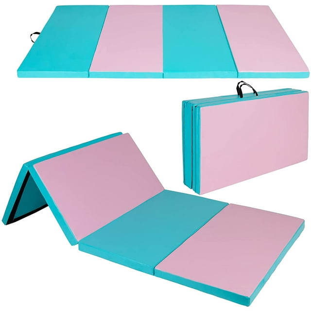 Polar Aurora 4'x10'x2'' Thick Folding Gymnastics Exercise Mat Aerobics ...