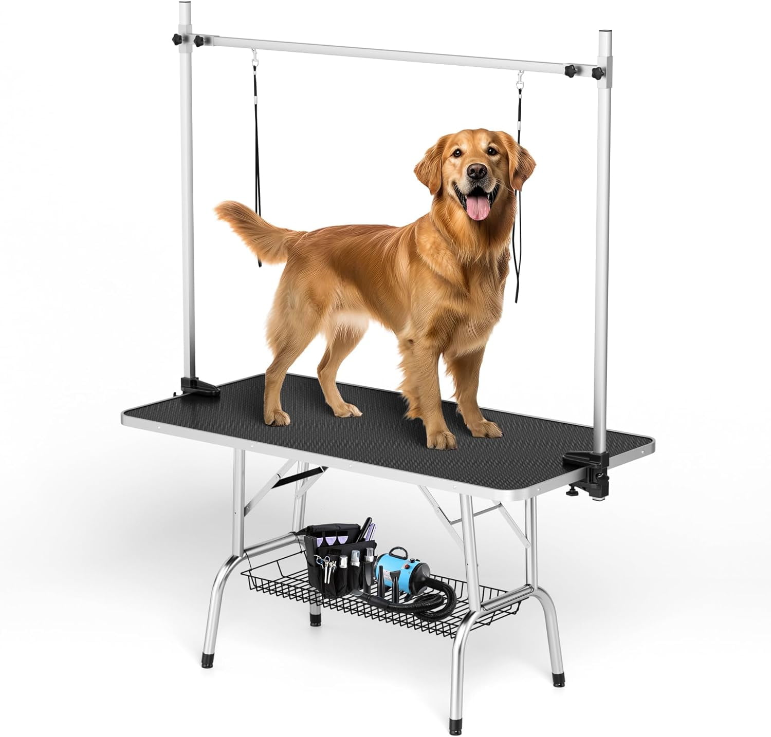 Polar Aurora 46'' Pet Dog Grooming Table,Adjustable Height Heavy Duty ...