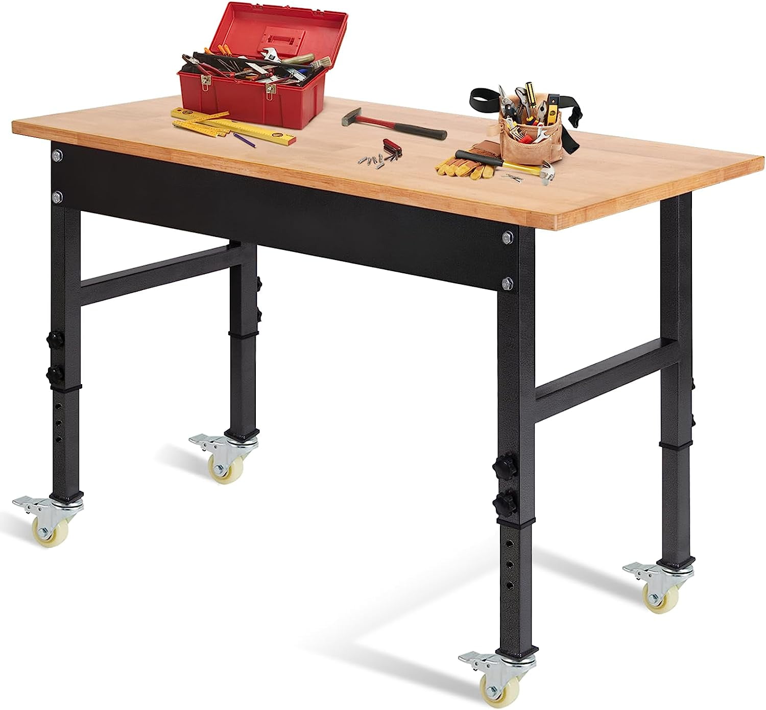 Heavy-Duty Work Bench with Wheels and Adjustable Nepal | Ubuy