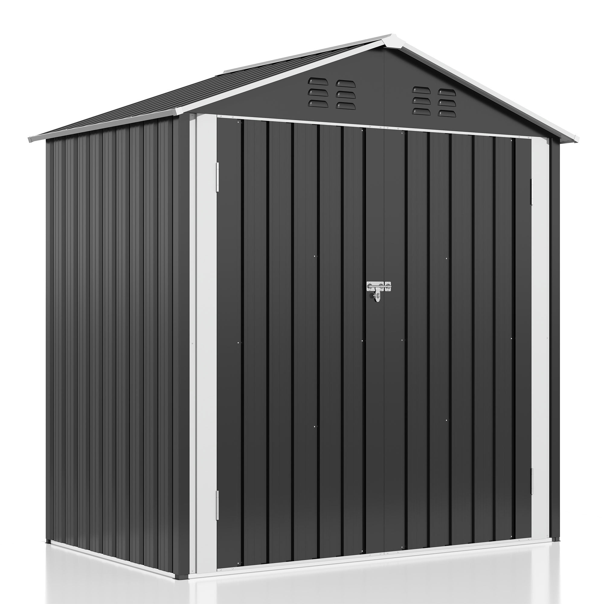 Polar Aurora Waterproof Metal Storage Sheds, 72.00 x 42.00 x 67.00 ...