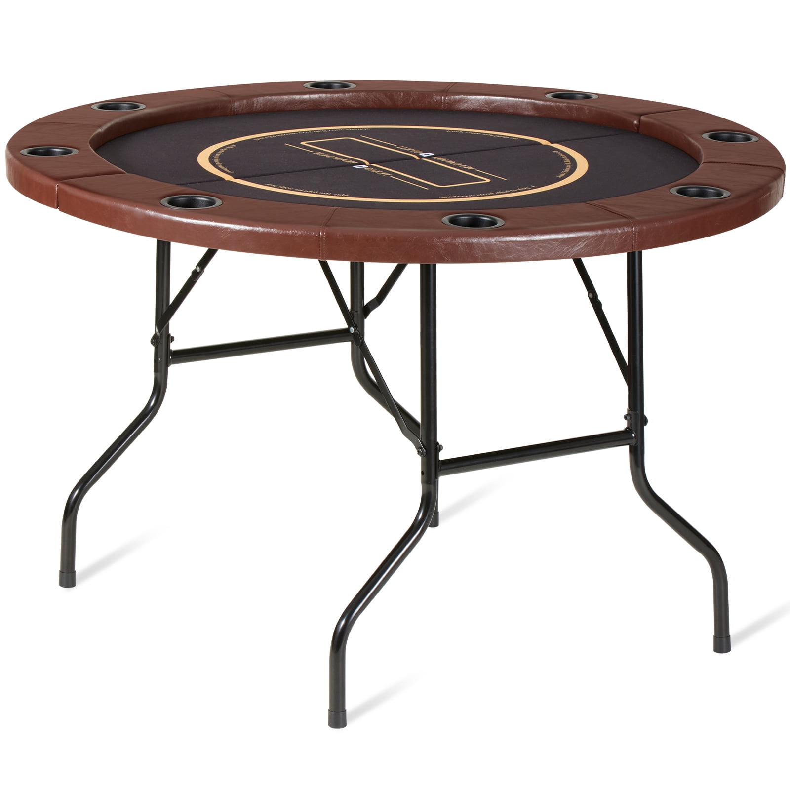 Polar Aurora Rounded Poker Table Foldable,Professional Portable Texas ...