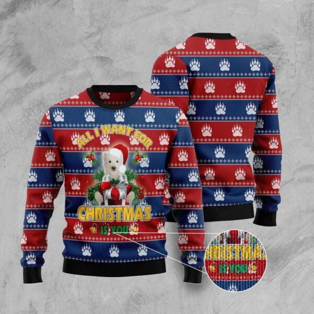 Polar Bear All I Want Christmas 3D Christmas Sweater, Christmas Sweater ...