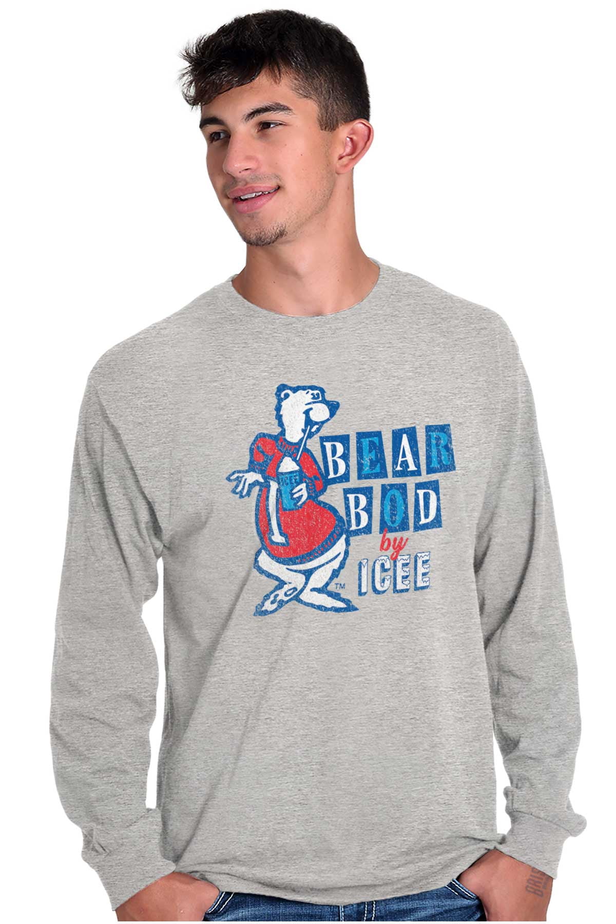 Polar Bear Bod By Icee Retro Logo Long Sleeve TShirt Men Women Brisco ...