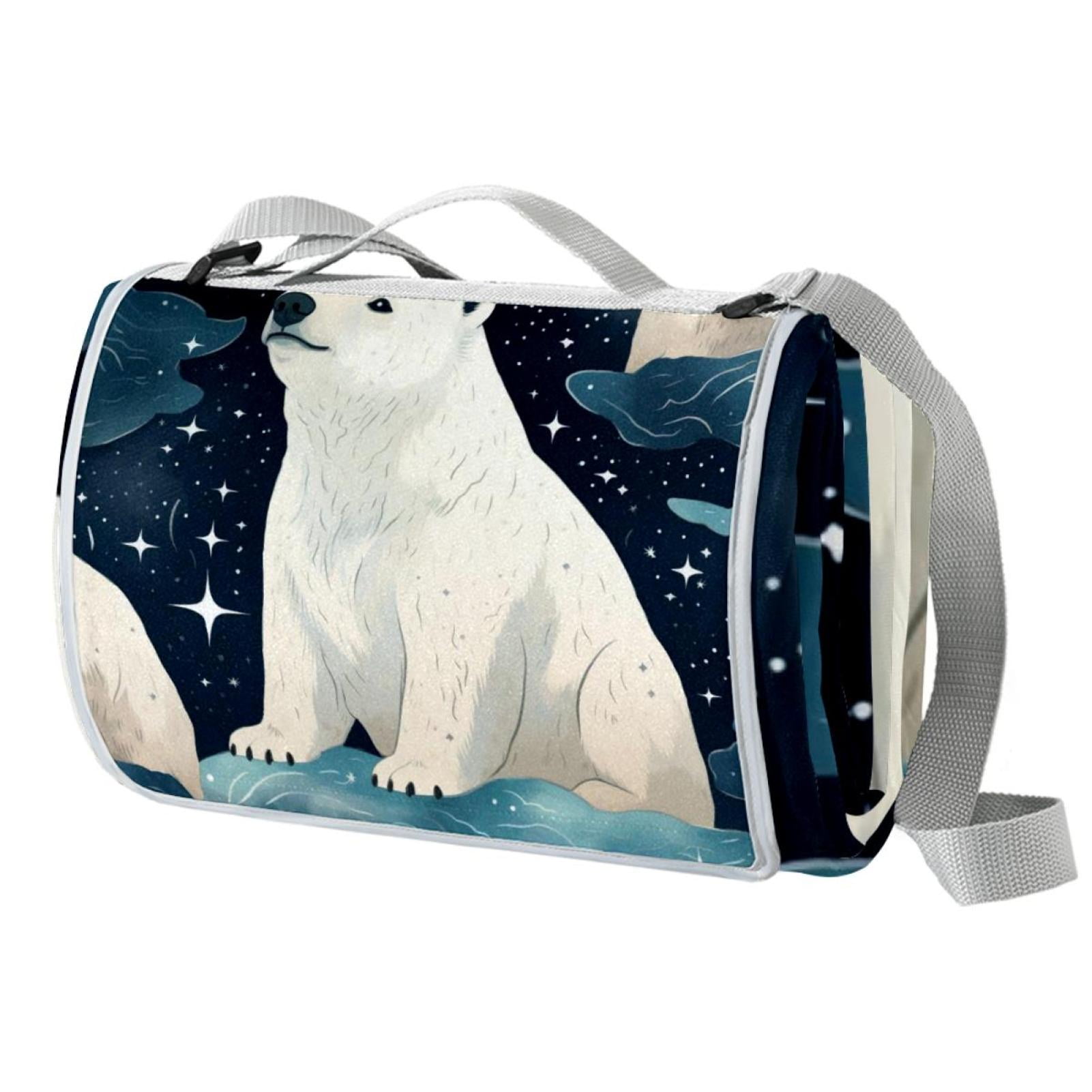 Polar Bear Canvas Picnic Blanket Waterproof and Foldable - Extra Large ...