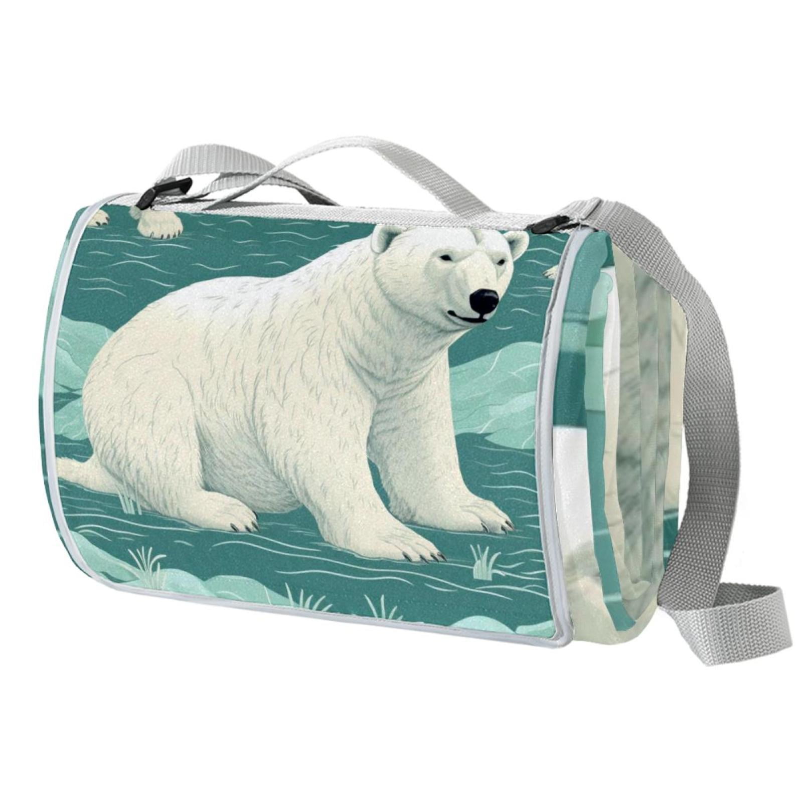 Polar Bear Canvas Picnic Mat Waterproof & Portable - Outdoor Blanket ...