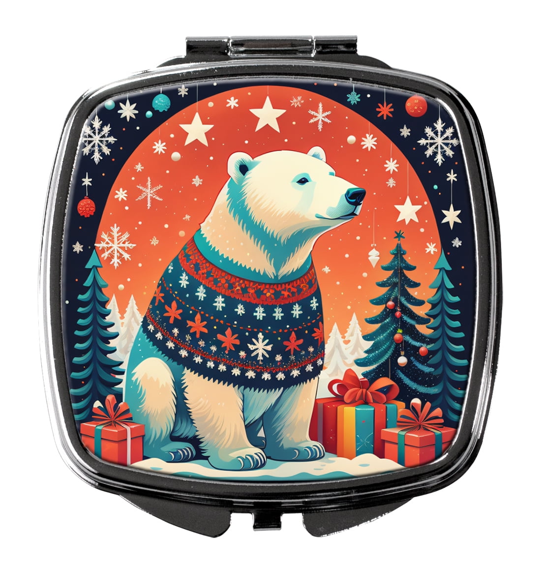 Polar Bear Christmas Compact Mirror 2.75 in x 3 in - Walmart Business ...