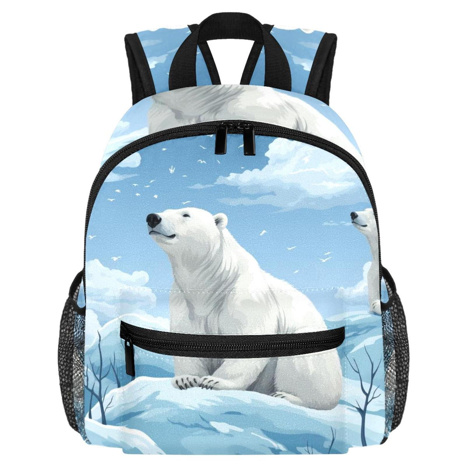 Polar Bear Diaper Backpack with Adjustable Shoulder Strap, Large ...