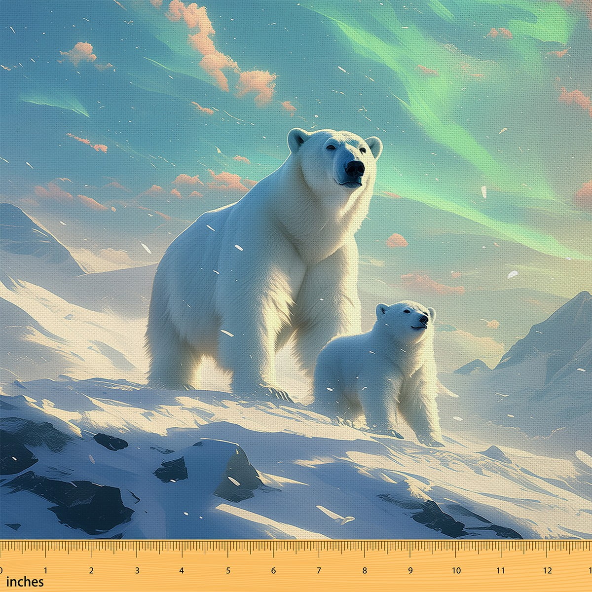 Customer reviews for Polar Bear Fabric By The Yard, Arctic Landscape ...